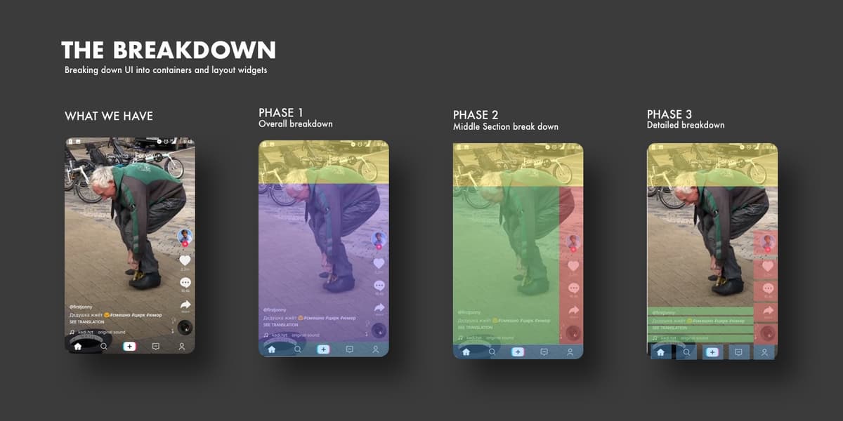 Building TikTok's UI in Flutter - The Building process